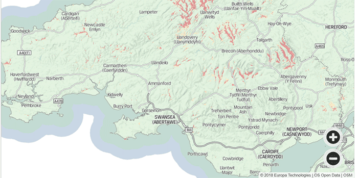 Which mobile network has the best coverage in South Wales